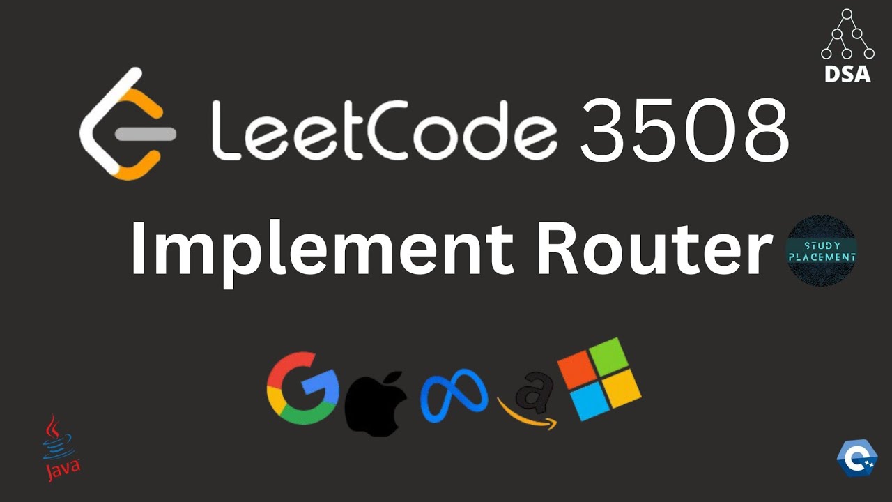 LeetCode 3508 🔥 Implement Router | Daily Challenge | Optimal Java ...