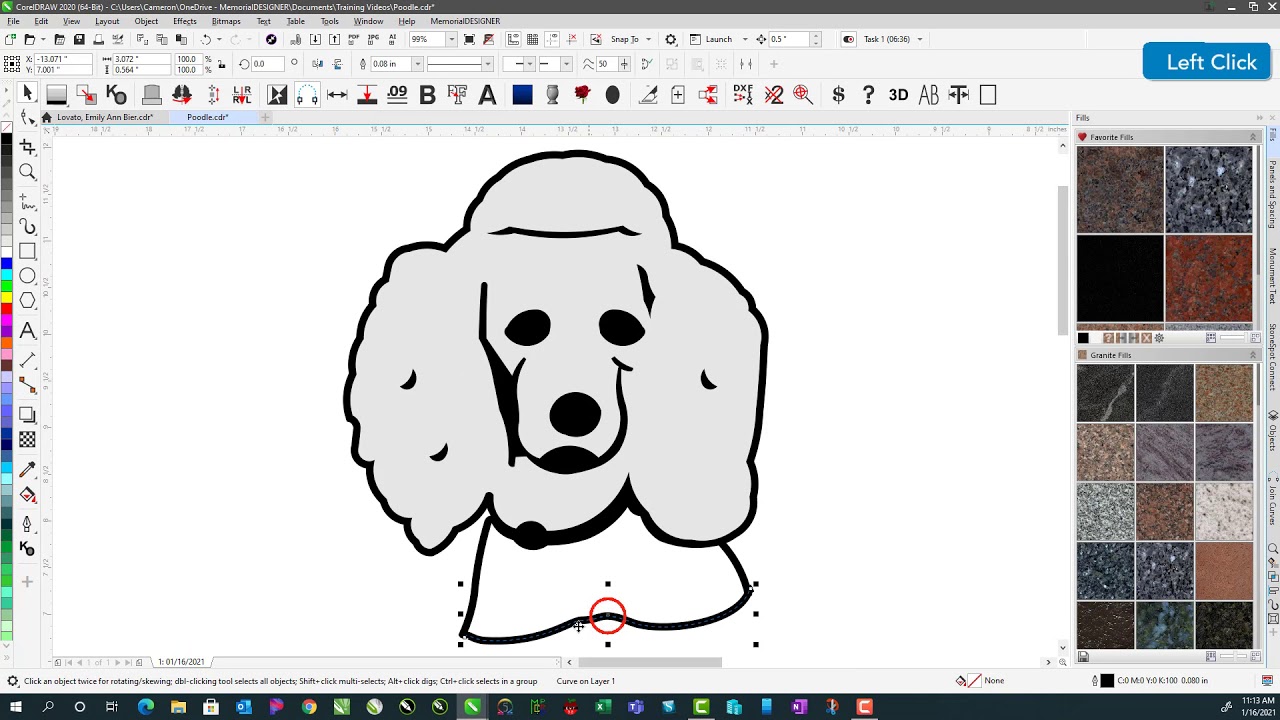 Drawing a line to close a design - YouTube