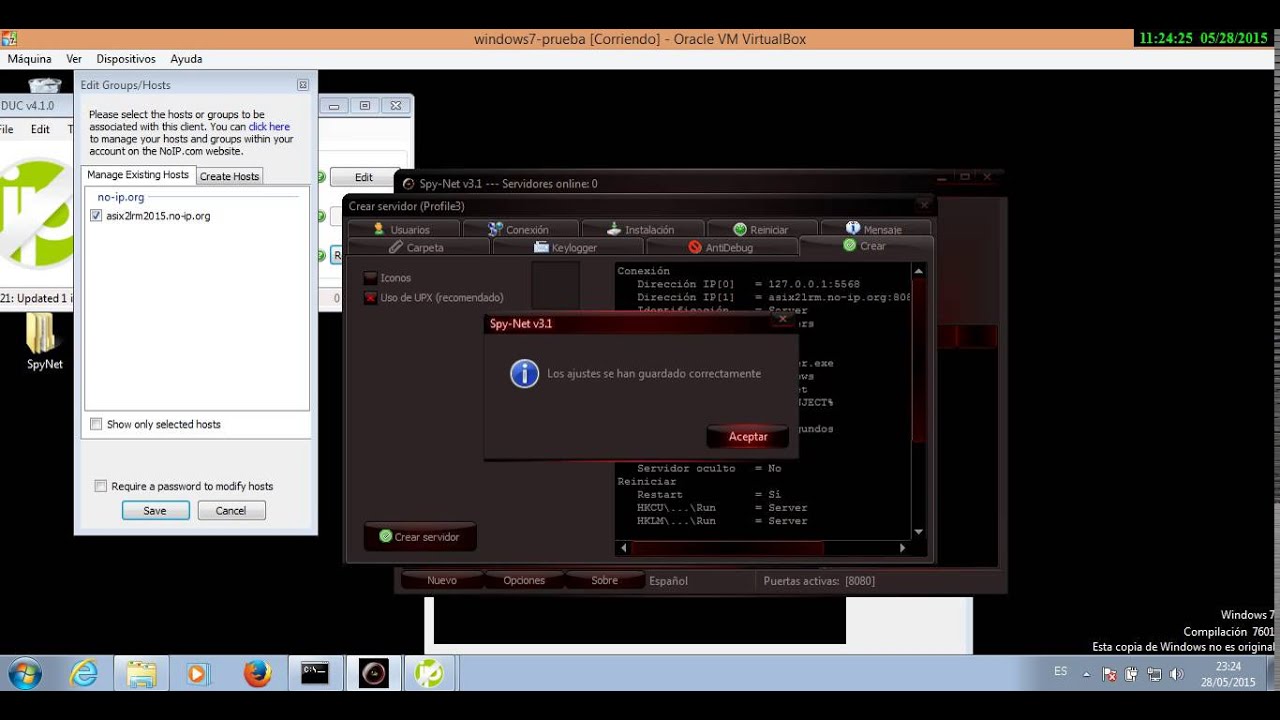 Tutorial de configuración de spy-net - YouTube