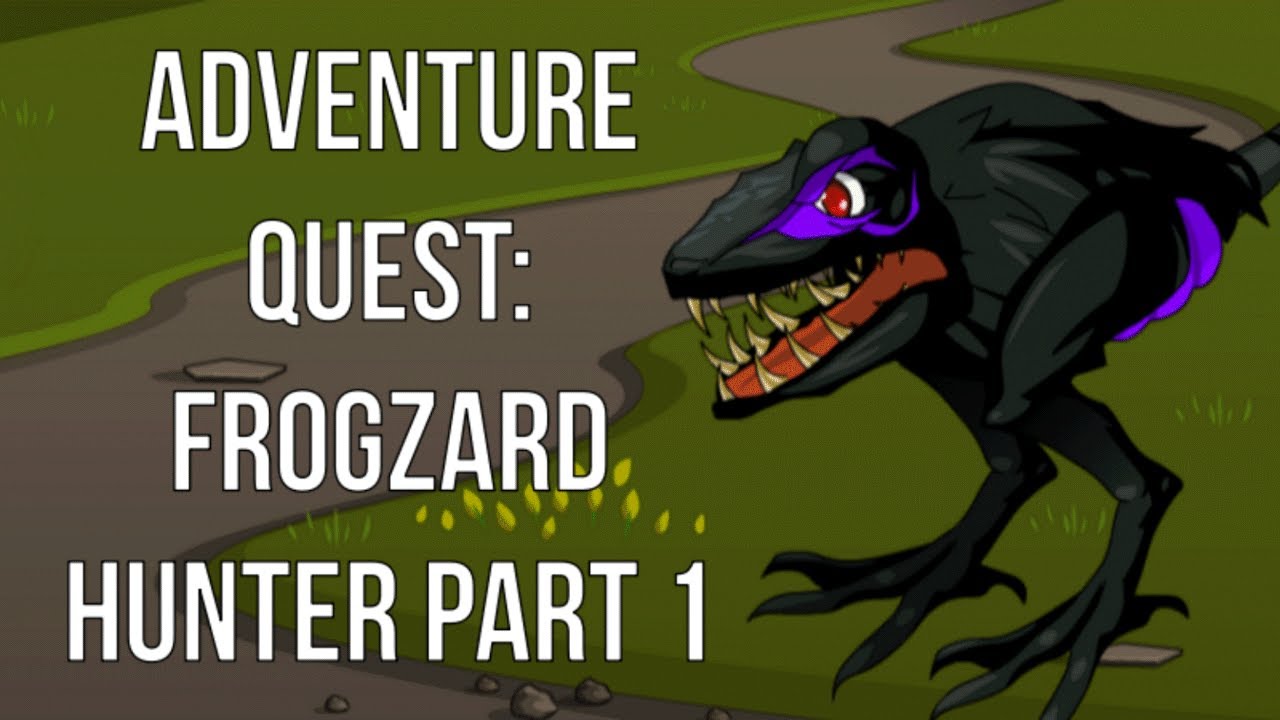 AdventureQuest (AQ) - Frogzard Hunter Part 1 (Fight the Lizard Frog ...
