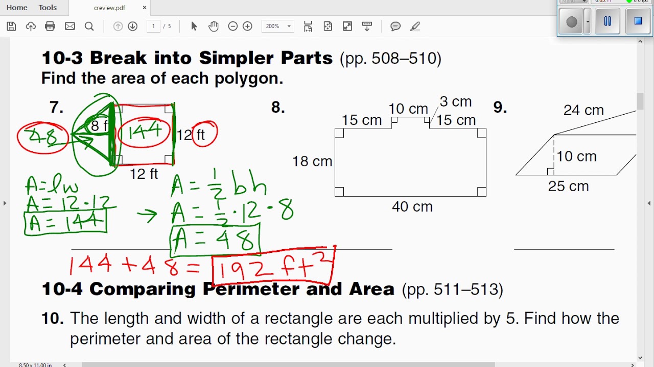 Math 6 Unit 10 Review Part 2 - YouTube