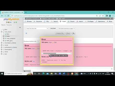TUTORIAL - how to make student Database html using MySql || #xamppmysql ...