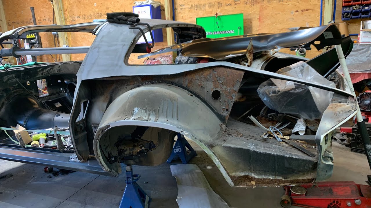 1981 Z28 Camaro Restoration, Removing rust from rear frame rails and ...
