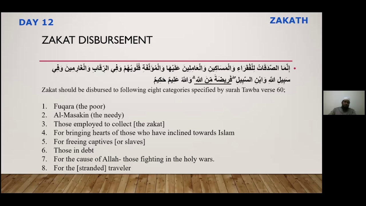 Day 12 The Eight Categories of Zakath Recipients by As Sheikh Siraj ...