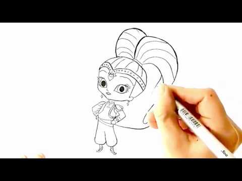 How to Draw Shine from Shimmer and Shine * Shimmer and Shine Coloring ...