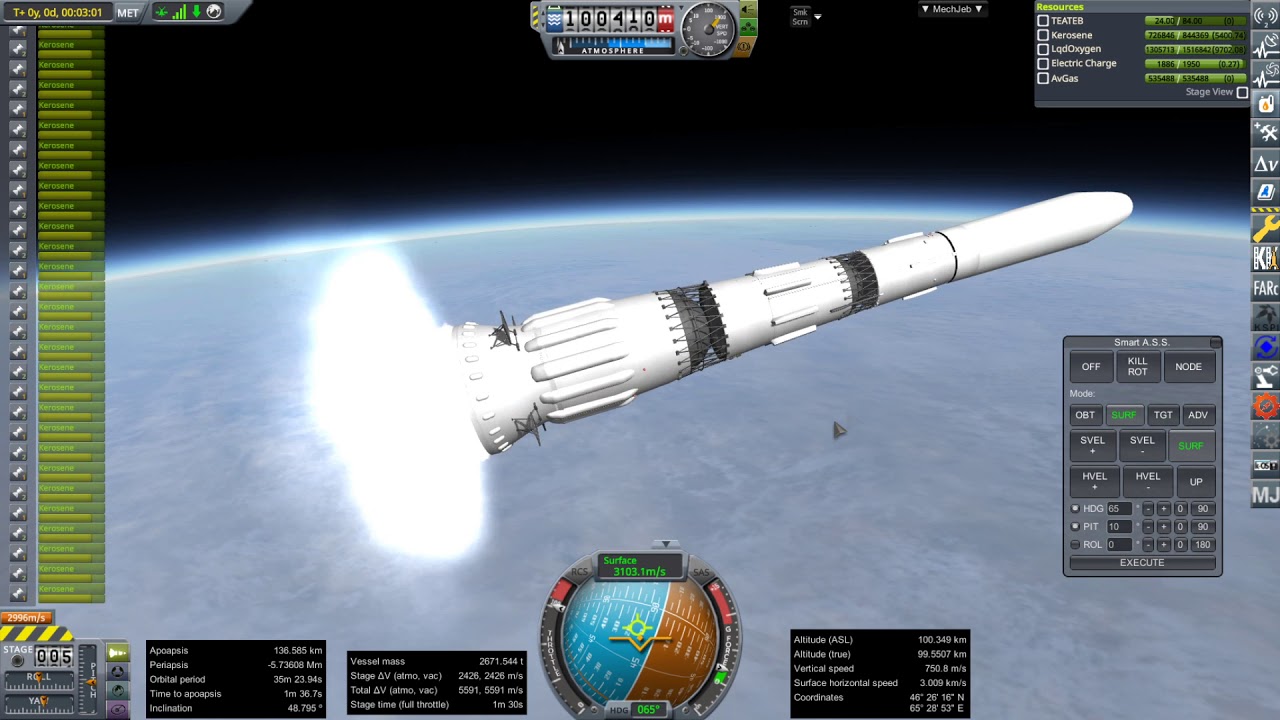 Realism Overhaul in KSP 1.8.1 - Improving N1 - Insane Option - YouTube