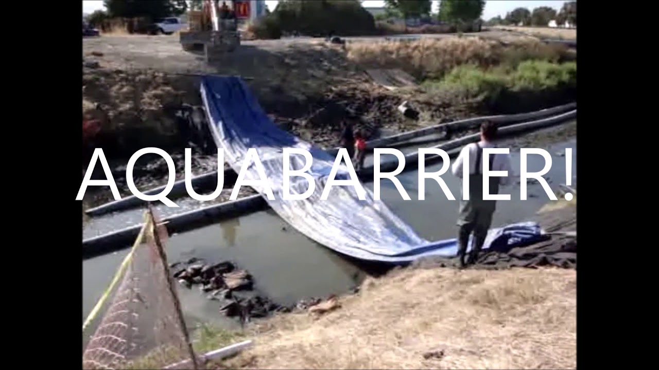 12ft and 8ft AquaDams, Flume Pipes, Tidal Canal Isolation, Fremont, CA ...