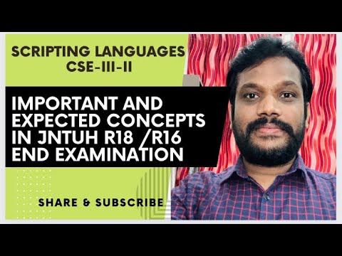 SCRIPTING LANGUAGES SL- IMPORTANT CONCEPTS AND QUESTIONS JNTUH R18/R16 - YouTube