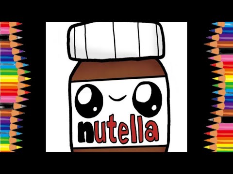 How to draw a cute Nutella - YouTube
