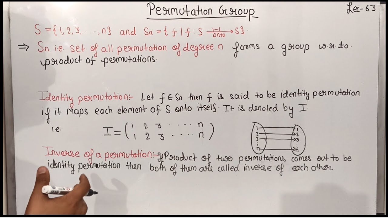 Permutation Grouppart 3identity Permutation Inverse Of Permutationlecture 63theta Classes