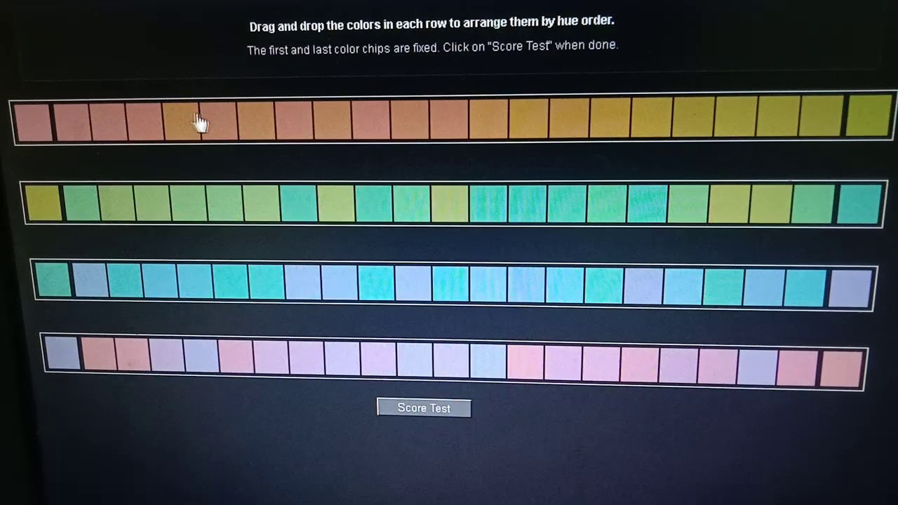 online mansuel hue eye test - YouTube