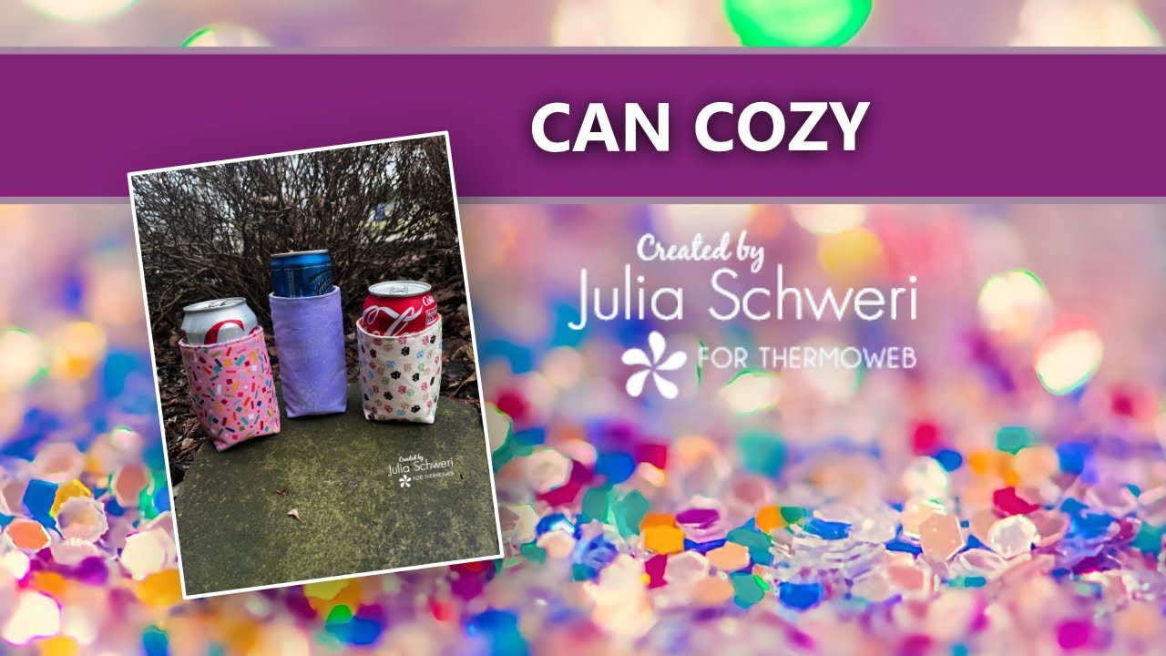 Fabric Can Cozy Made with HeatnBond Liquid Vinyl - YouTube