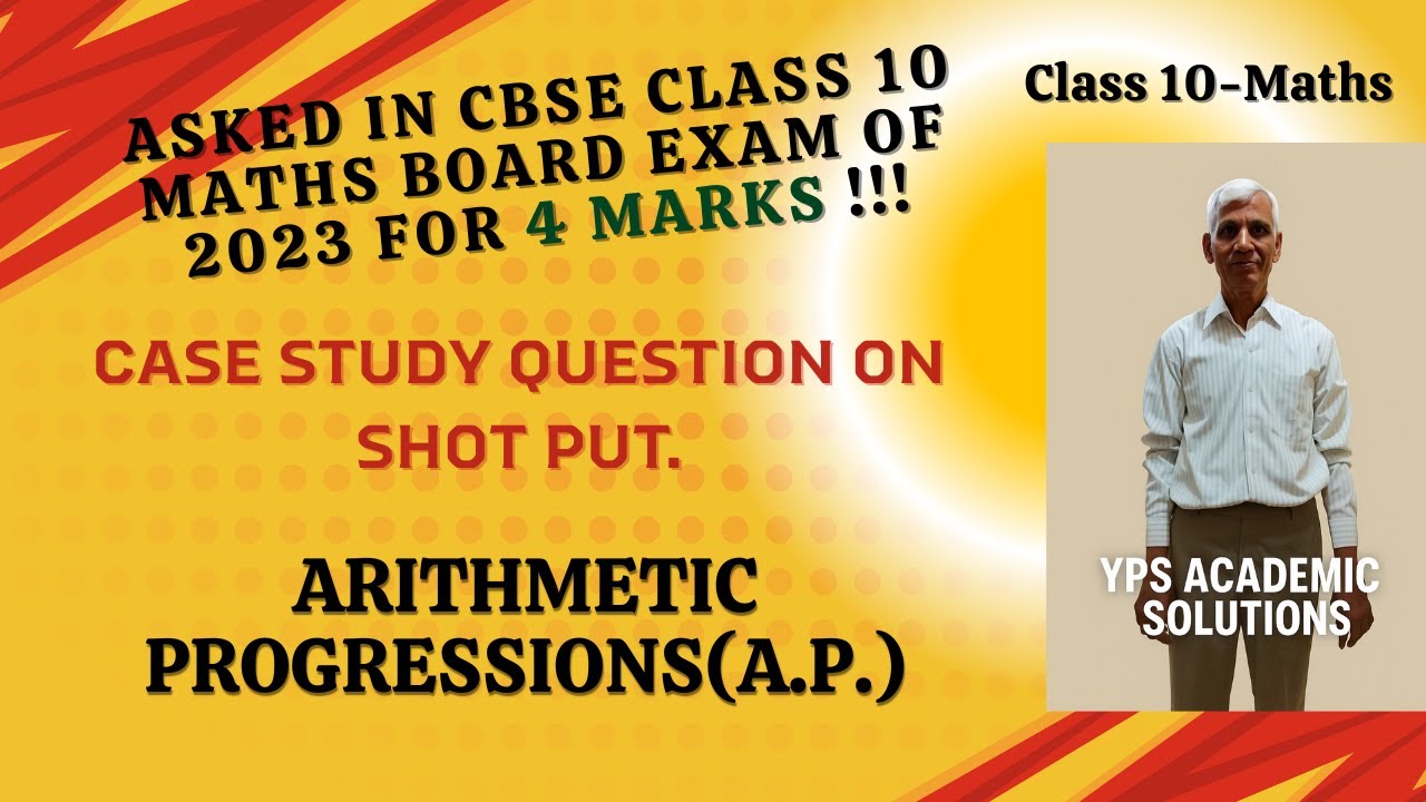 🤾‍♀️ IMP. 4️⃣ MARK CASE STUDY | A.P. | CBSE CLASS 10 MATHS 🤾‍♀️ - YouTube