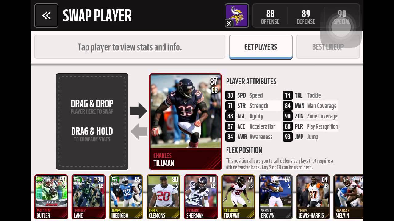 MADDEN MOBILE: LINEUP UPDATE! 89 OVERALL TEAM! - YouTube