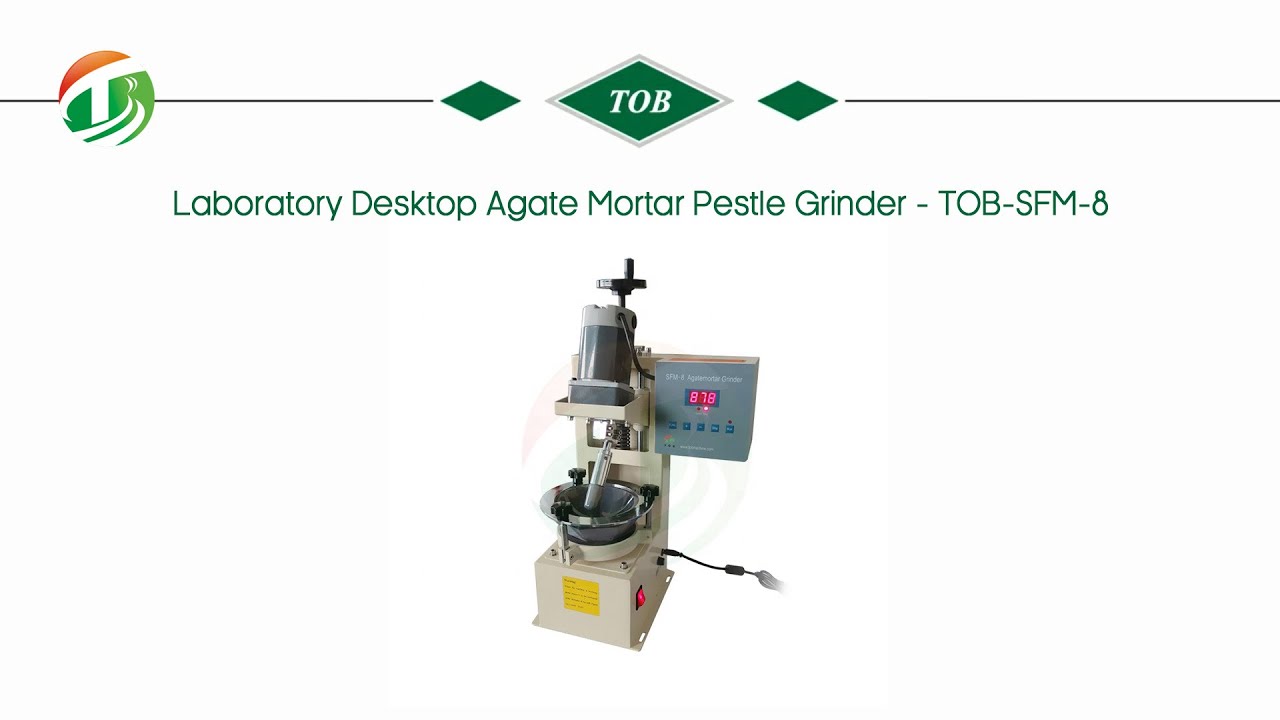 Laboratory Desktop Agate Mortar Pestle Grinder TOB-SFM-8 - YouTube