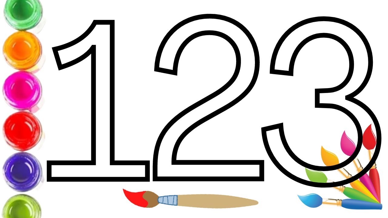 123 numbers drawing, 123 | 123 Numbers | counting to 9, numbers song ...