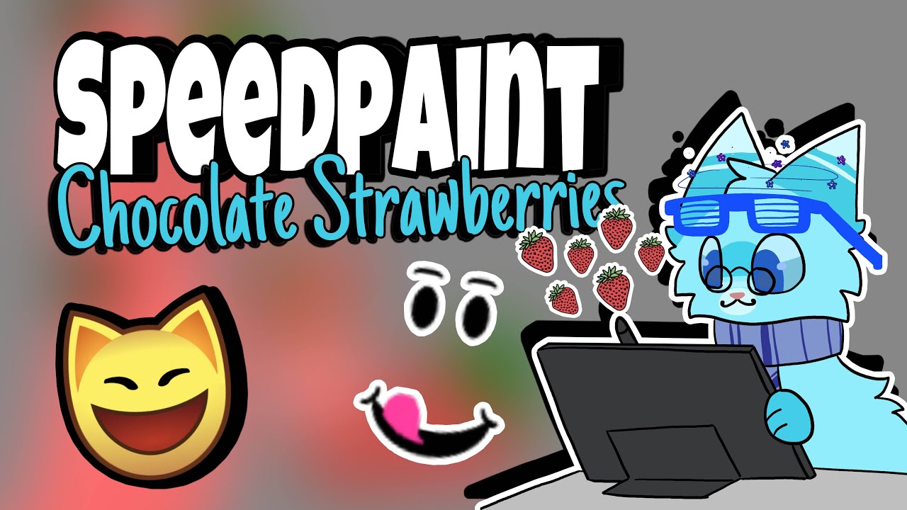 Valentines Day Speed Draw Chocolate covered strawberry - YouTube