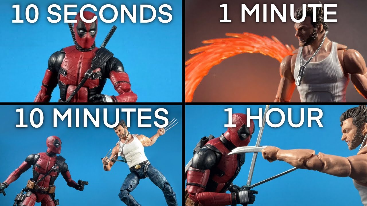 SPEED CHALLENGE: Deadpool & Wolverine Stop Motion (10 Seconds, 1 Minute ...