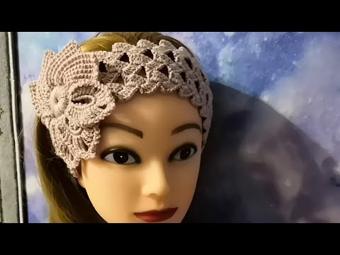 ПОВЯЗКА на голову крючком.  МК для начинающих.