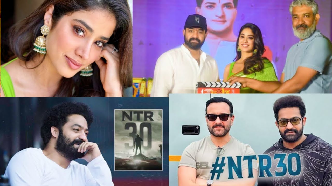 JR NTR 30 movie Grand Launch:Jr NTR Janhvi Kapoor Saif Ali Khan music ...