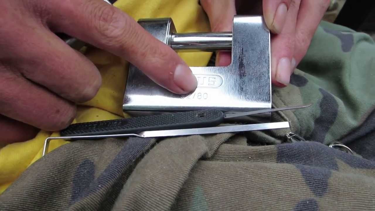 Abus No. 92/80 Monoblock Padlock Picked Open - YouTube