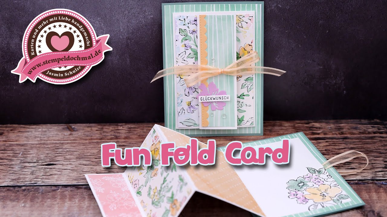 Tutorial: Fun Fold Card mit Produkten von Stampin' Up! - YouTube