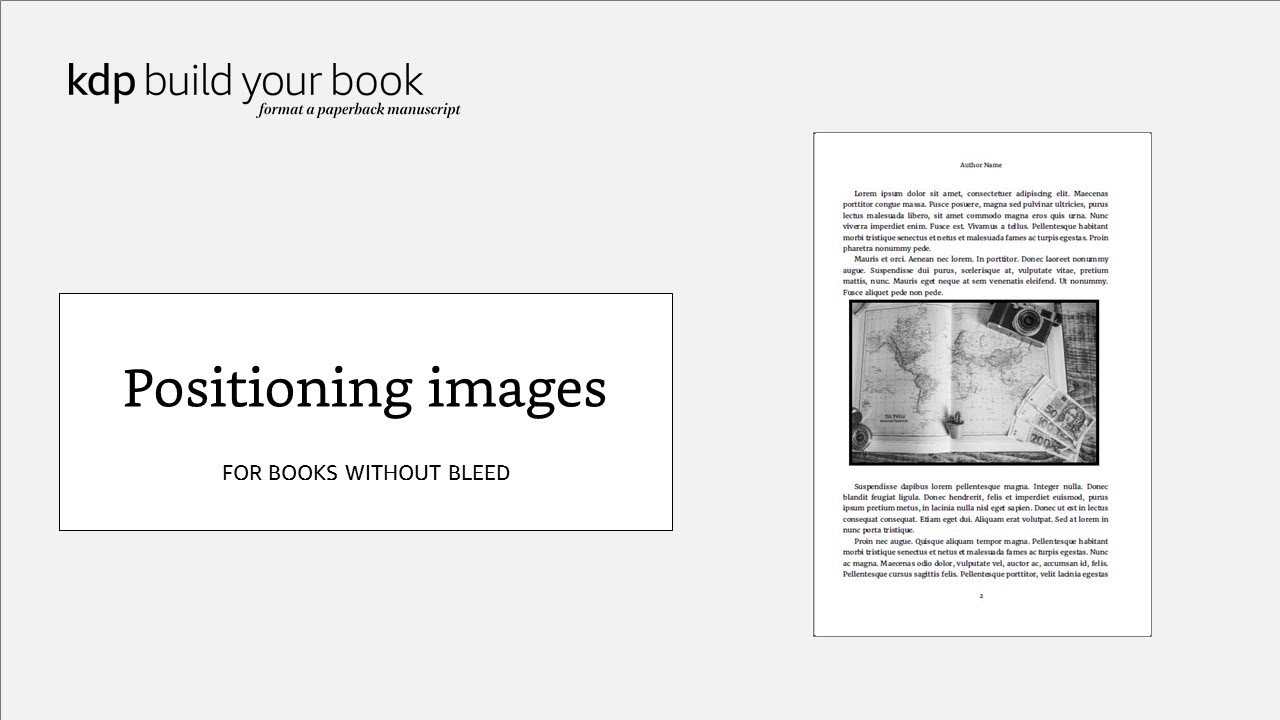 Positioning images: For books without bleed - YouTube