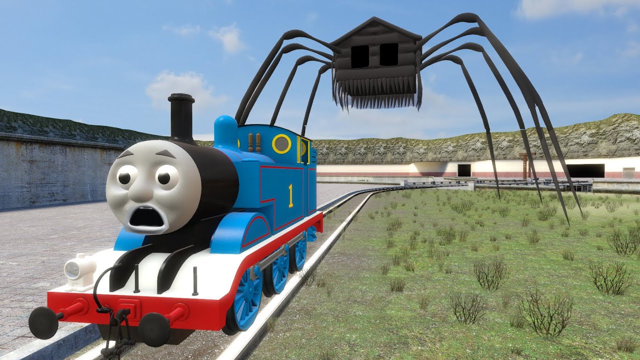 Building a Thomas Train Chased By New House Head Monster Trevor ...