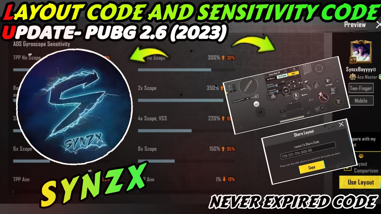 UPDATE 2.5 | SYNZX SENSITIVITY SETTINGS | SYNZX CONTROL CODE 2.5 ...