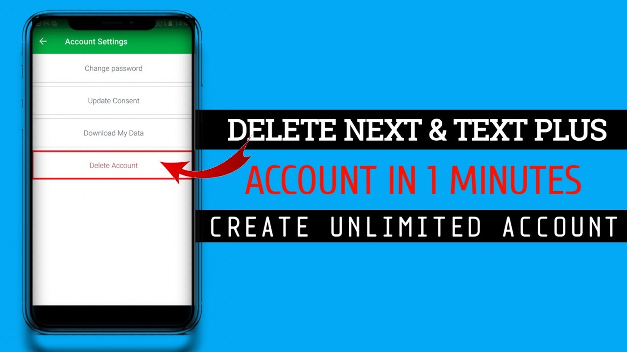 How to Delete Next Plus Account || Next Plus Or Text Plus App Se ...