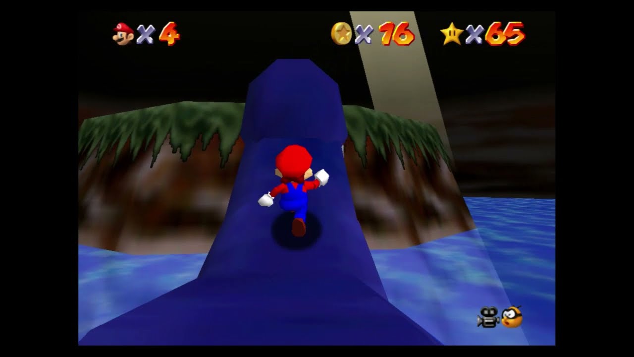 Super Mario 64 - Hazy Maze Cave 1 - Swimming Beast in the Cavern ...