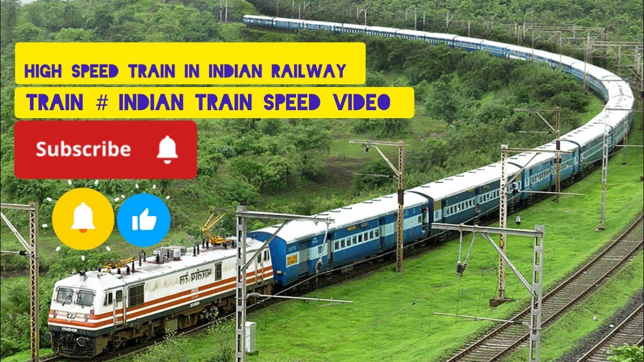 High speed Train in Indian Railway Train # Indian Train speed video ...