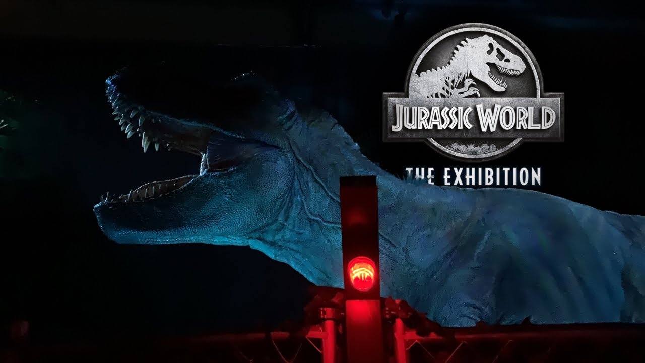 T-Rex ESCAPE - Jurassic World: The Exhibition London - YouTube