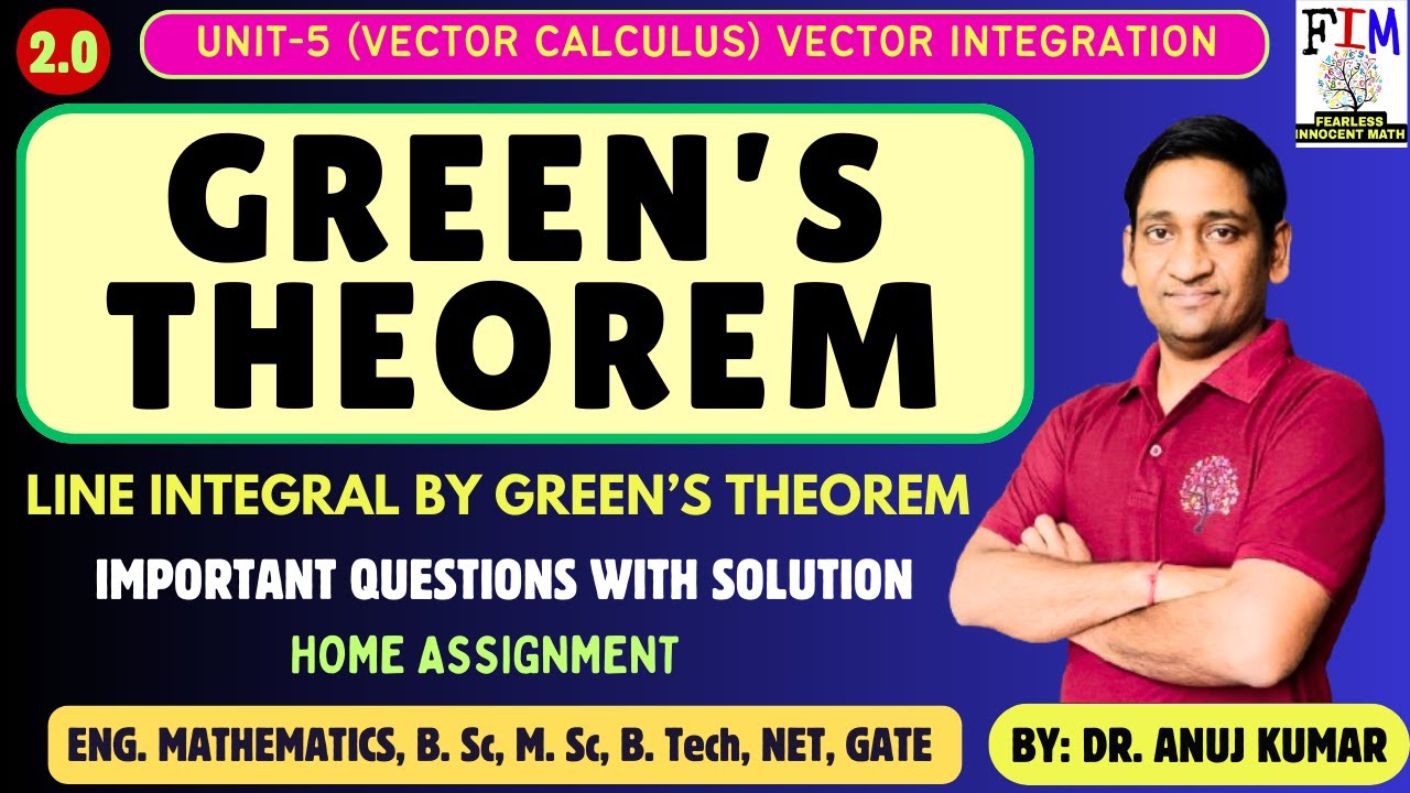 L-8 GREEN'S THEOREM IN A PLANE | GREEN'S THEOREM QUESTIONS | GREEN'S ...