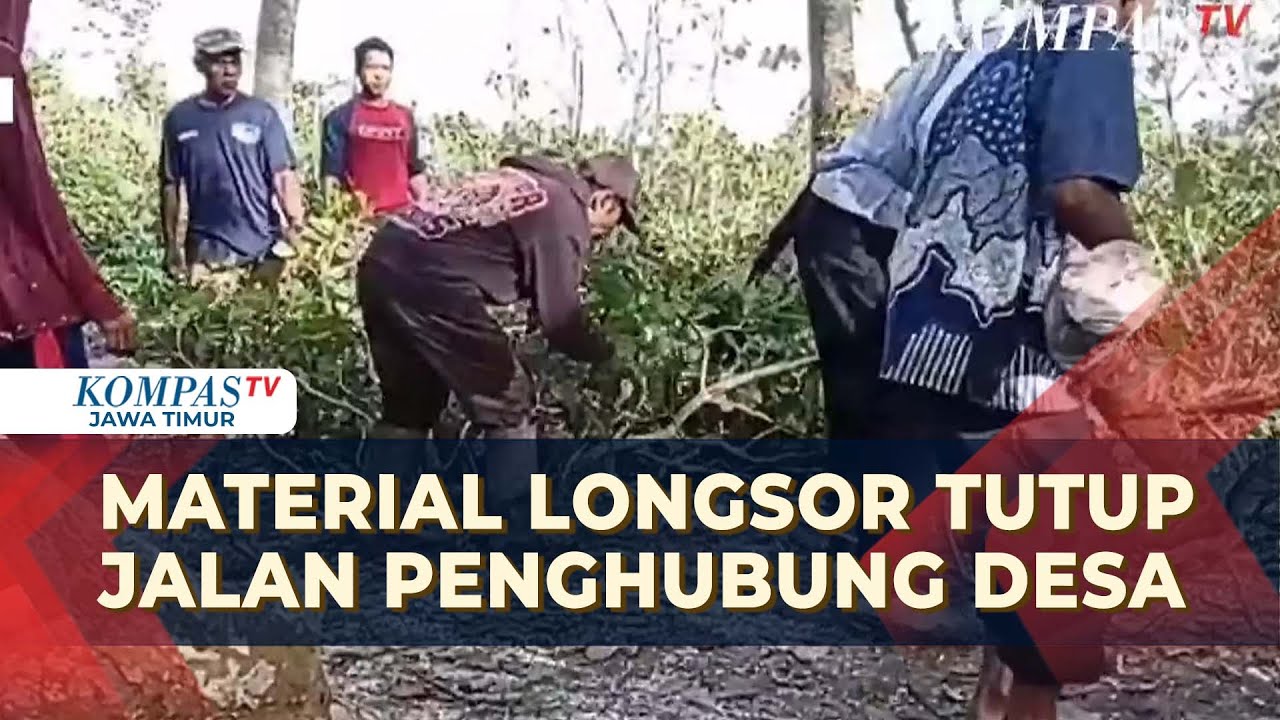 Tebing Longsor di Desa Bodag Kabupaten Madiun, Jalan Desa Tertutup ...