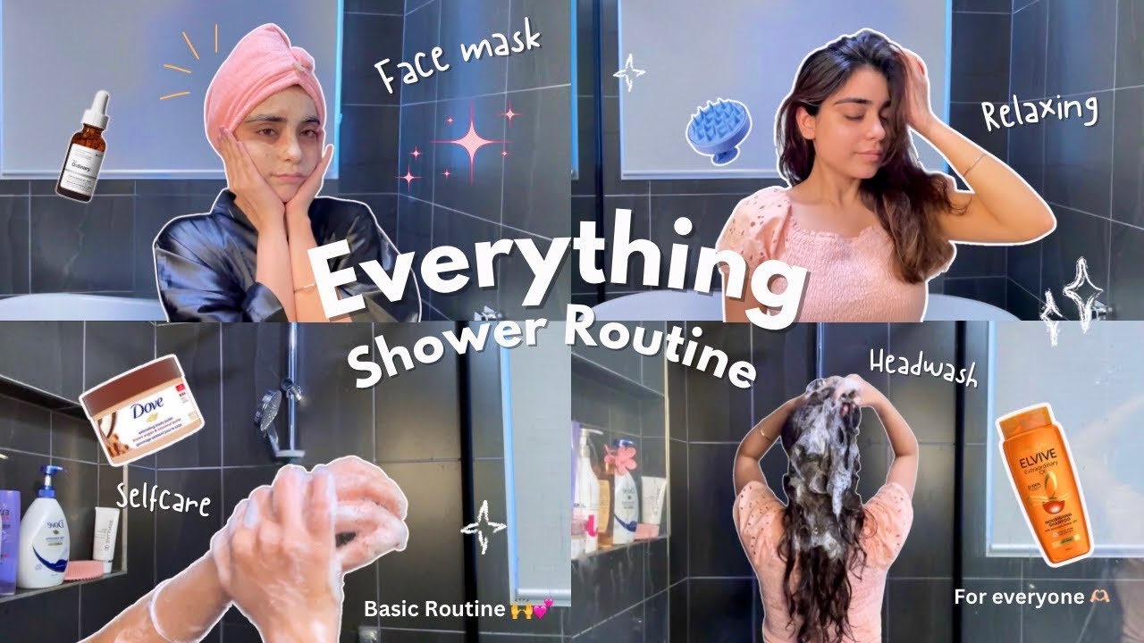 My Everything but *minimal* SHOWER ROUTINE 🚿🫧// For Beginners 🌸//Basics ...