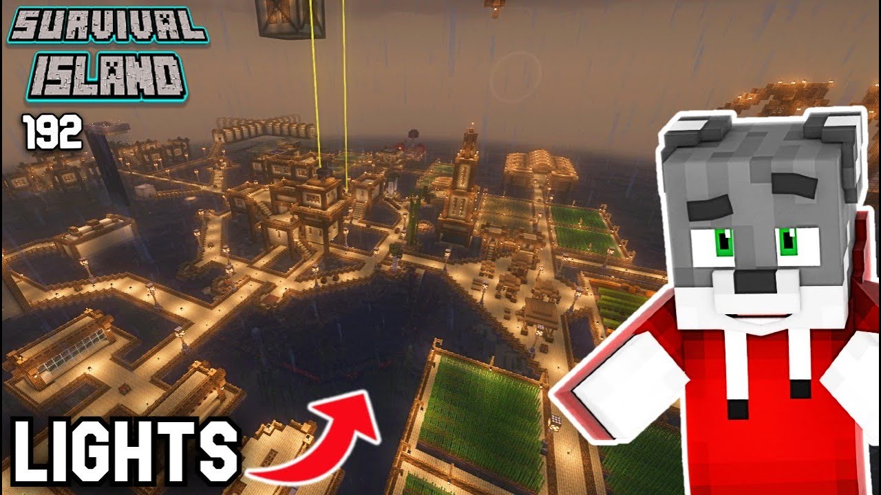 Automatic LIGHTING SYSTEM - Minecraft Survival Island Ep:192 - YouTube
