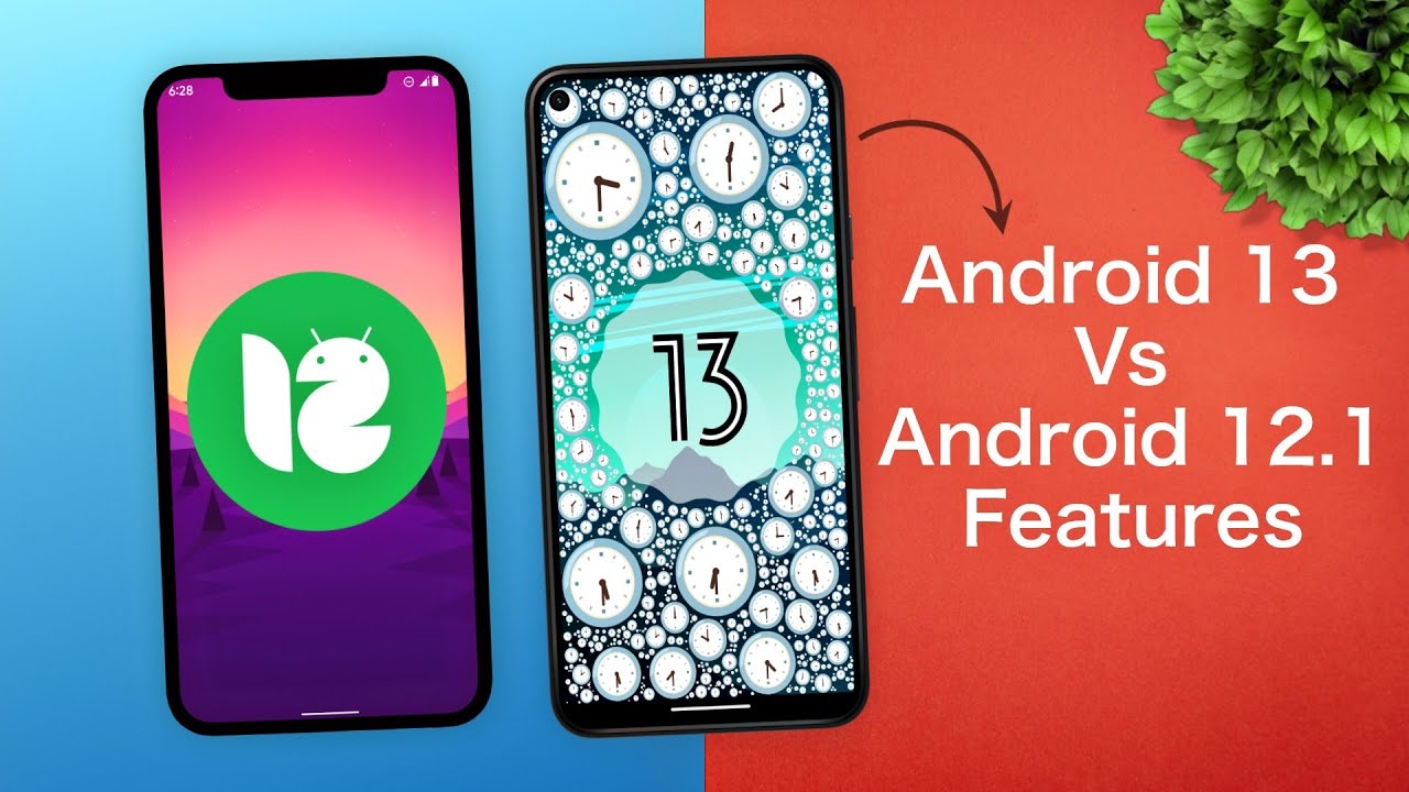 Android 13 Vs Android 12.1 Features | Auto Theming Icons | Notification ...