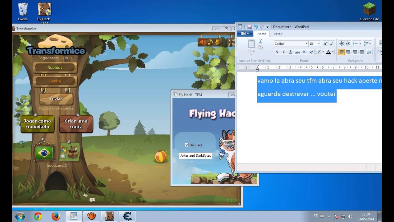 Fly hack transformice 23/05/2014 [FUNCIONAL] - YouTube
