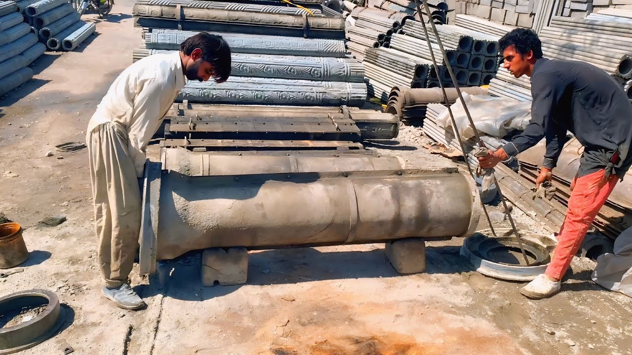 Making Strong Cement Pipes Step By Step Guide | How to make concrete ...