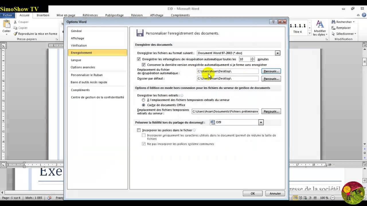 Cours et Formation microsoft Word 2010 - ateliers MOS N°9 P2 -francais ...