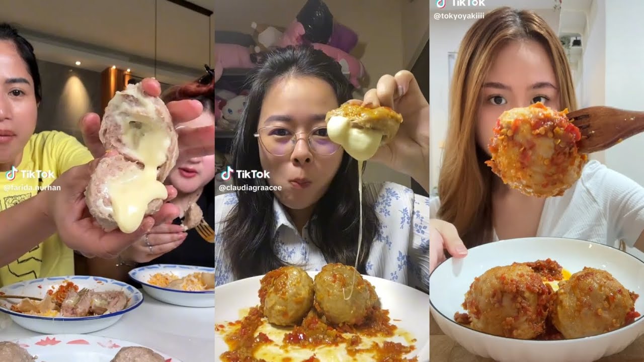 MUKBANG CIMOOD BAKSO MOZZARELA | VARIAN TERBARU KOMPILASI TIKTOK - tt ...