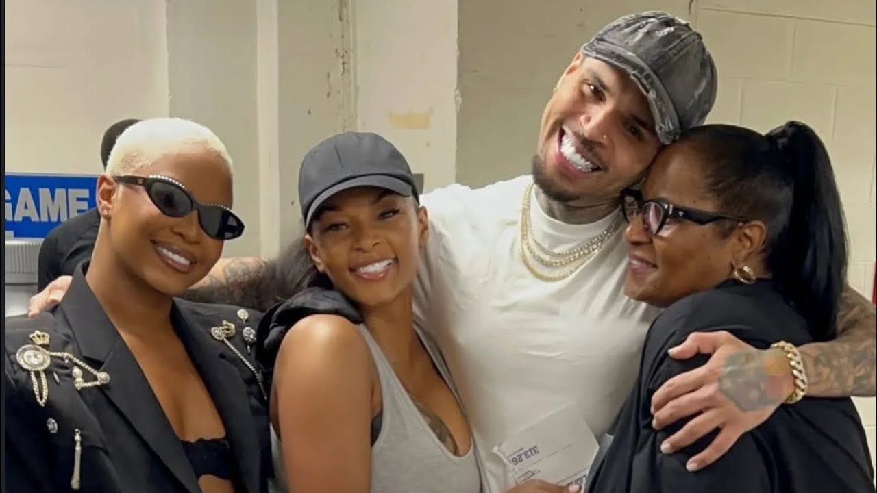 Chris Brown With The Family Of His Dancer Taylor Terry “Look” - YouTube