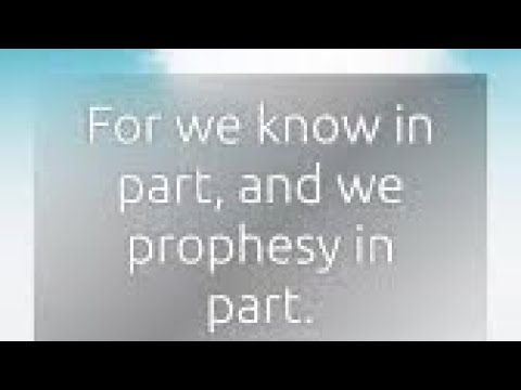 New Covenant:Walk in Charity because we know in part - YouTube