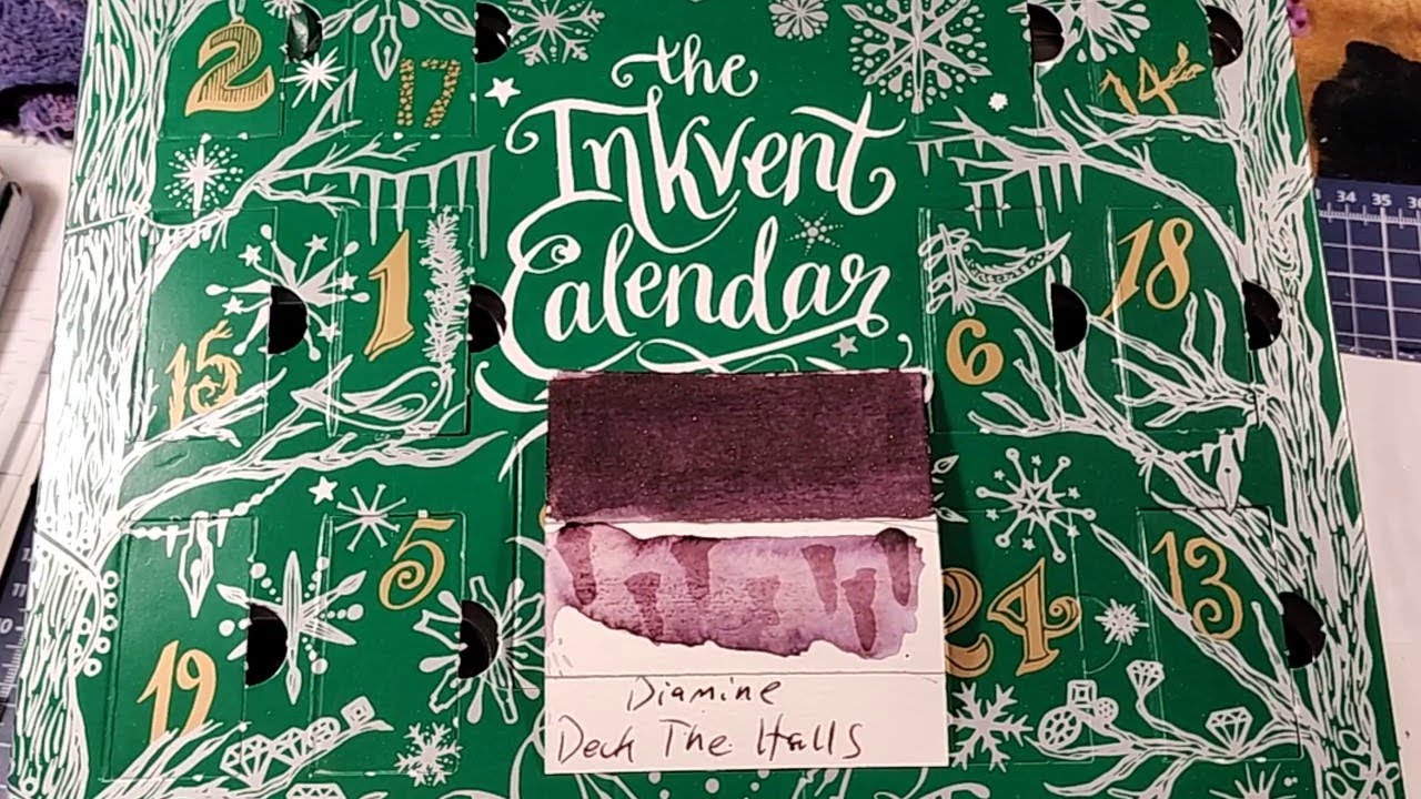 Diamine Inkvent Calendar day 22 Deck the Halls - YouTube