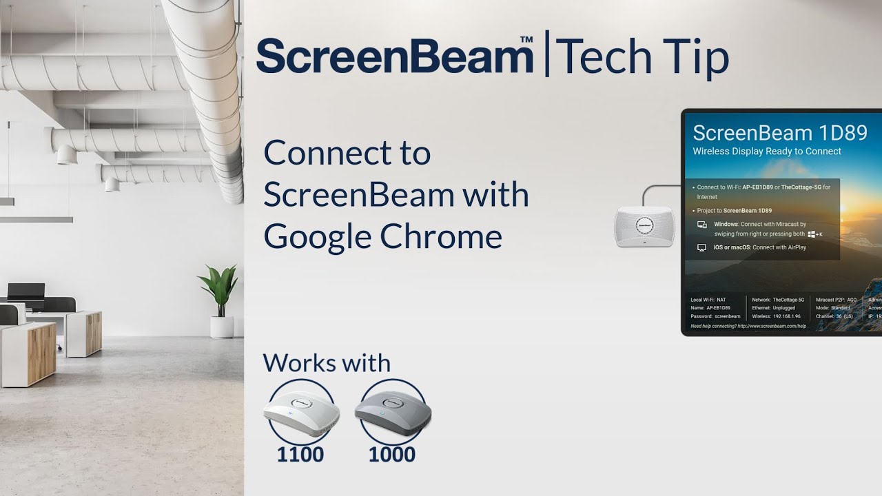 ScreenBeam Tech Tip Connect with Google Chrome - YouTube