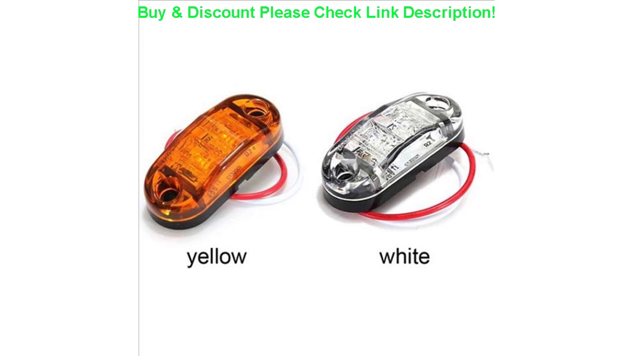 Top 10Pcs Creative LED Amber Side Marker Light Lamp Car Truck Trailer ...