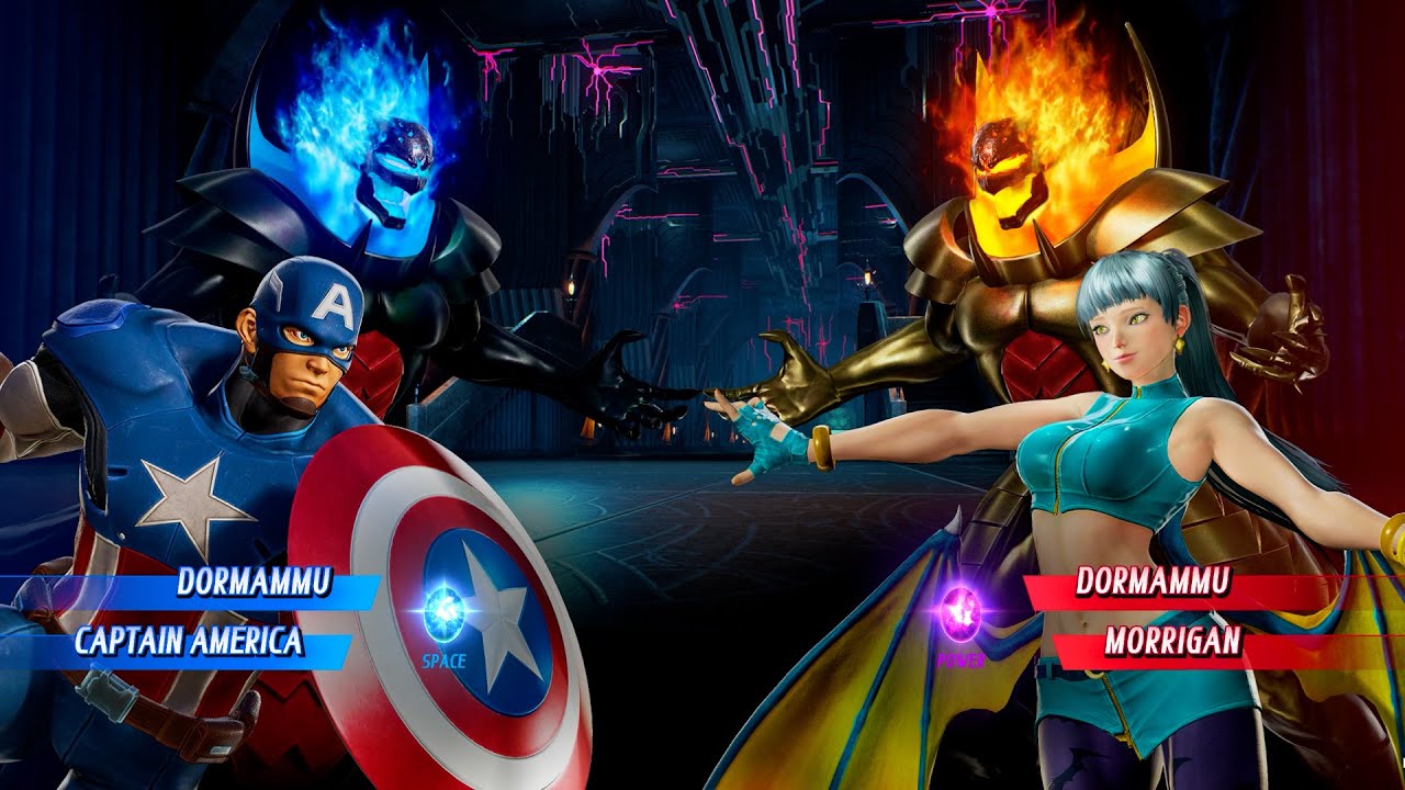 BLUE DORMAMMU & CAPTAIN AMERICA VS DORMAMMU & MORRIGAN - Marvel vs ...