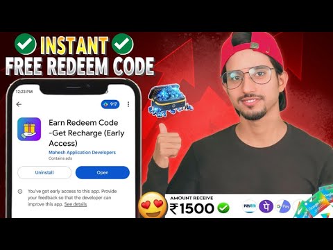 Earn Redeem Code Get Recharge App Real Or Fake | Earn Redeem Code Get ...