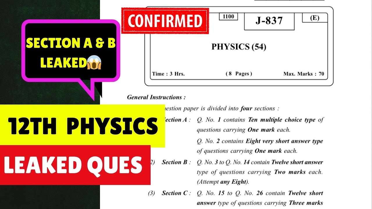 HSC board 2026 Biggest Update😱🚨| Physics Section A & B Questions Leak ...